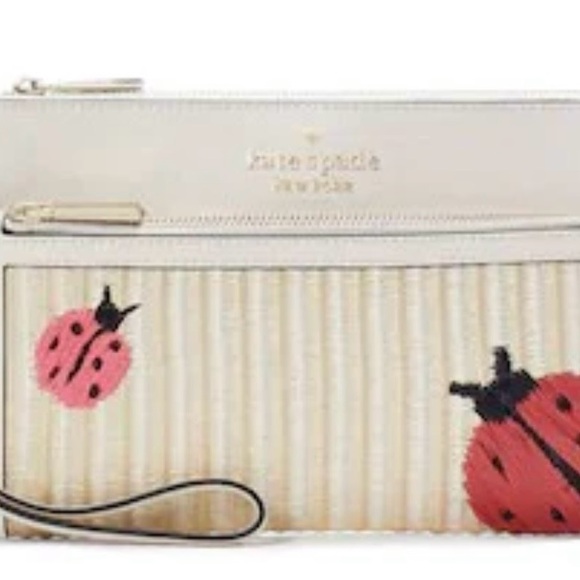 kate spade | Bags | Kate Spade Ladybug Straw Wristlet | Poshmark